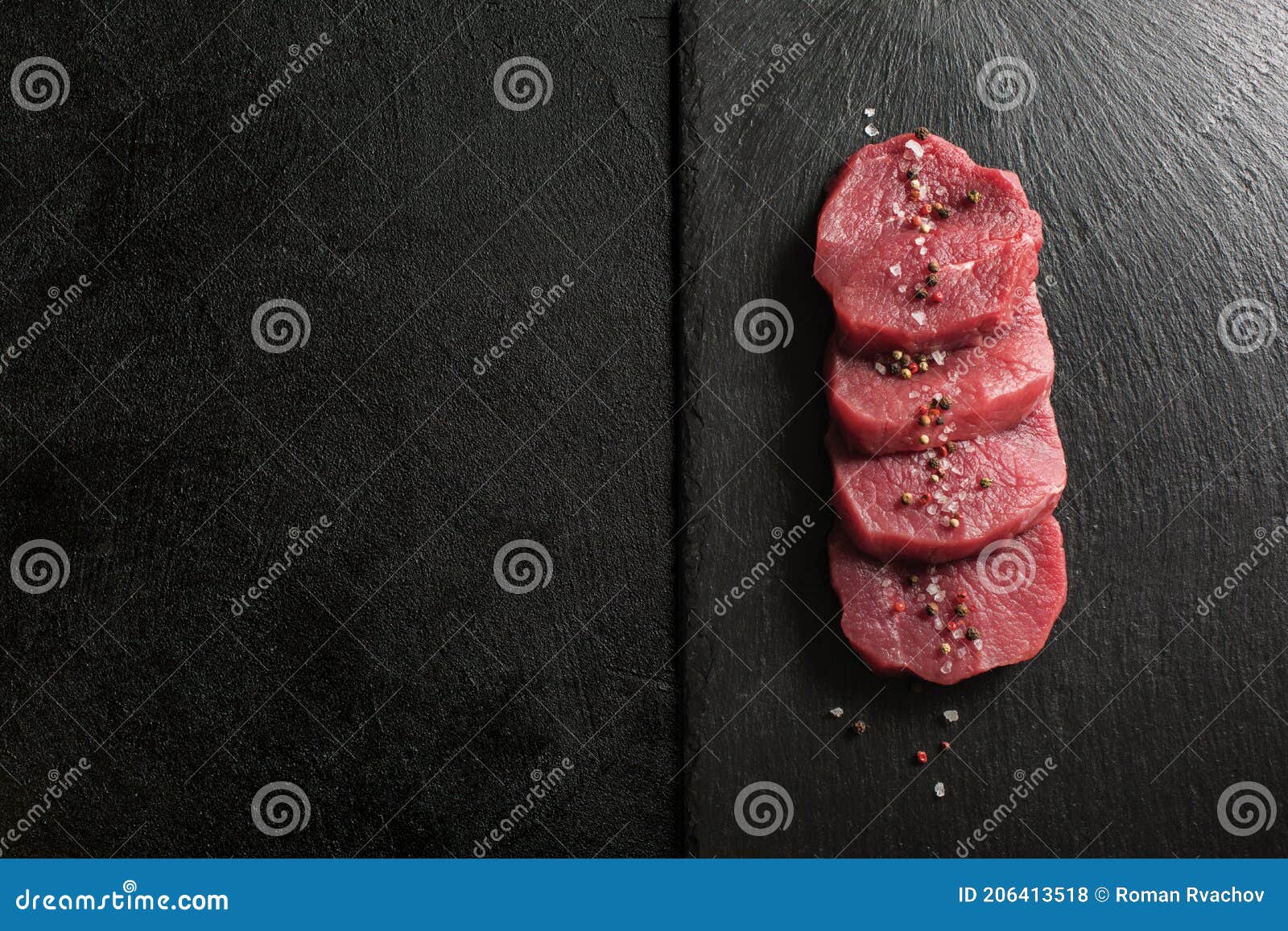 Raw Beef Medallions on a Kitchen Cutting Board. Stock Photo - Image of ...