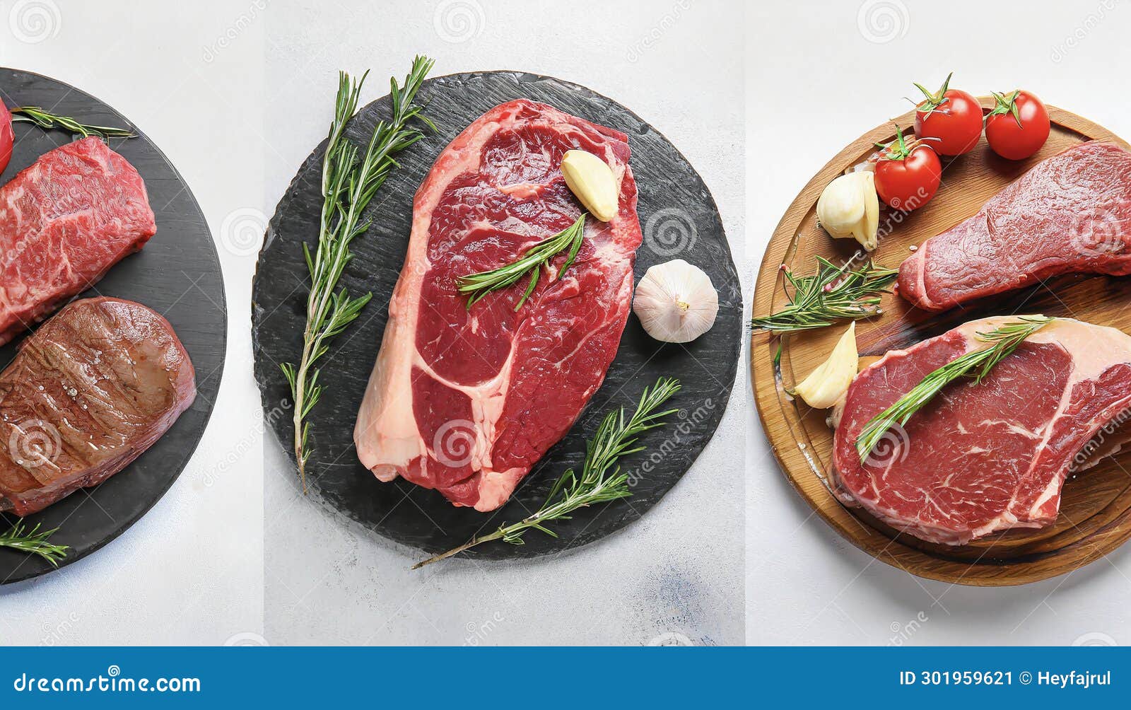 Raw Beef No Spice on White Background, Top View Stock Illustration ...
