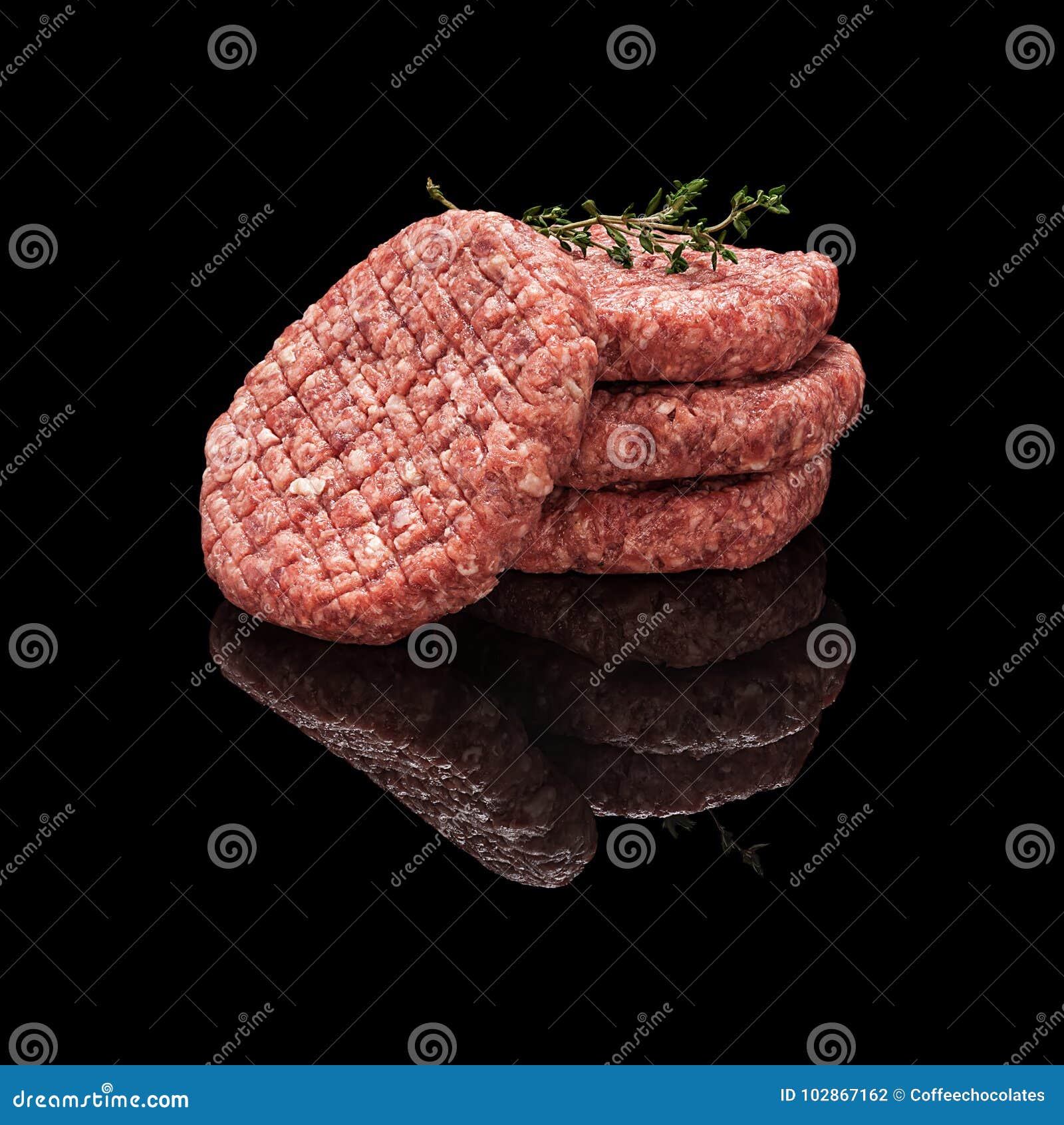 Raw beef patties stock photo. Image of chopped, burger - 102867162