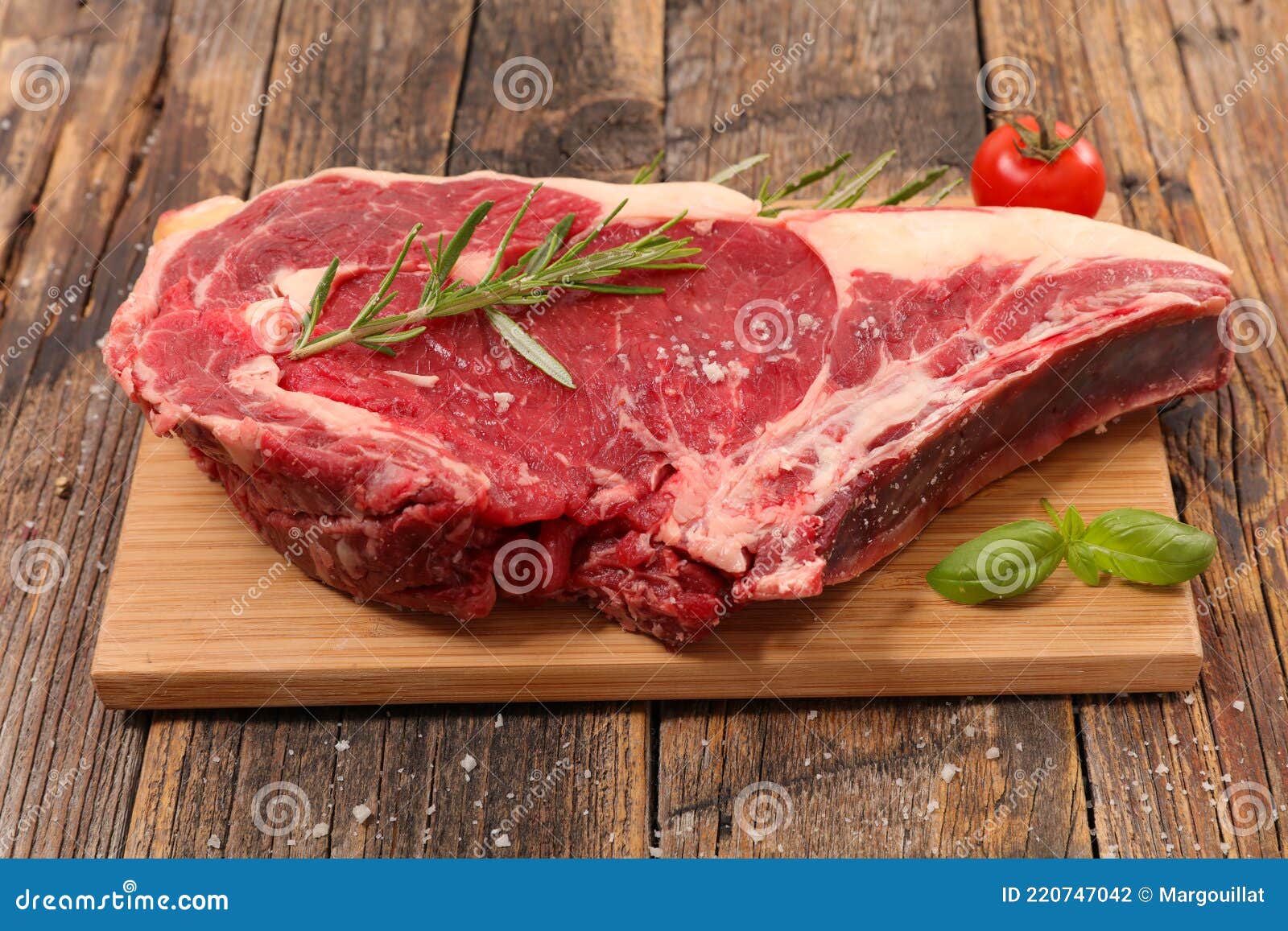 Prime rib eye on board stock photo. Image of fillet - 220747042