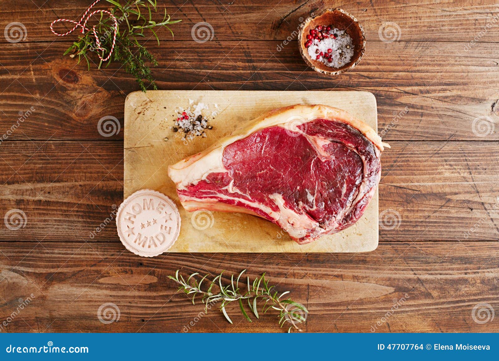 Raw beef Rib bone steak stock photo. Image of freshness - 47707764