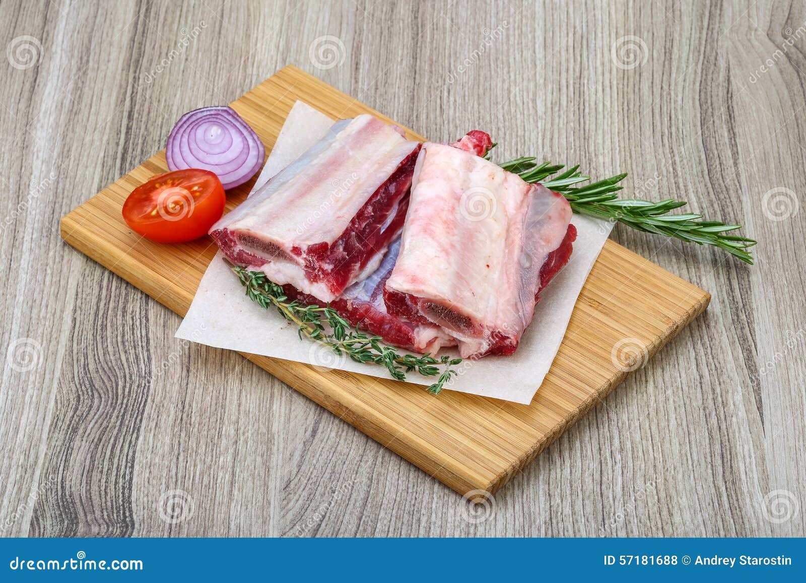 Raw beef ribs stock photo. Image of rack, ribs, barbeque - 57181688