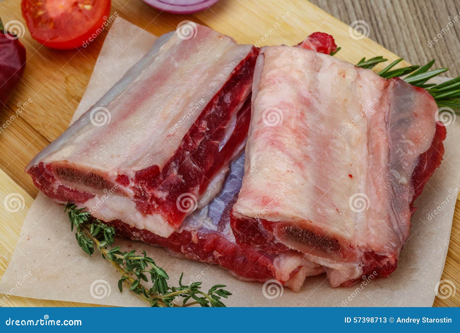 Raw beef ribs stock image. Image of spice, ribs, fresh - 57398713