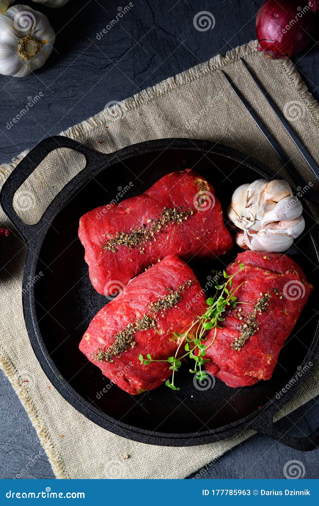 Raw Beef Roulades Prepared for Cooking Stock Image - Image of grill ...