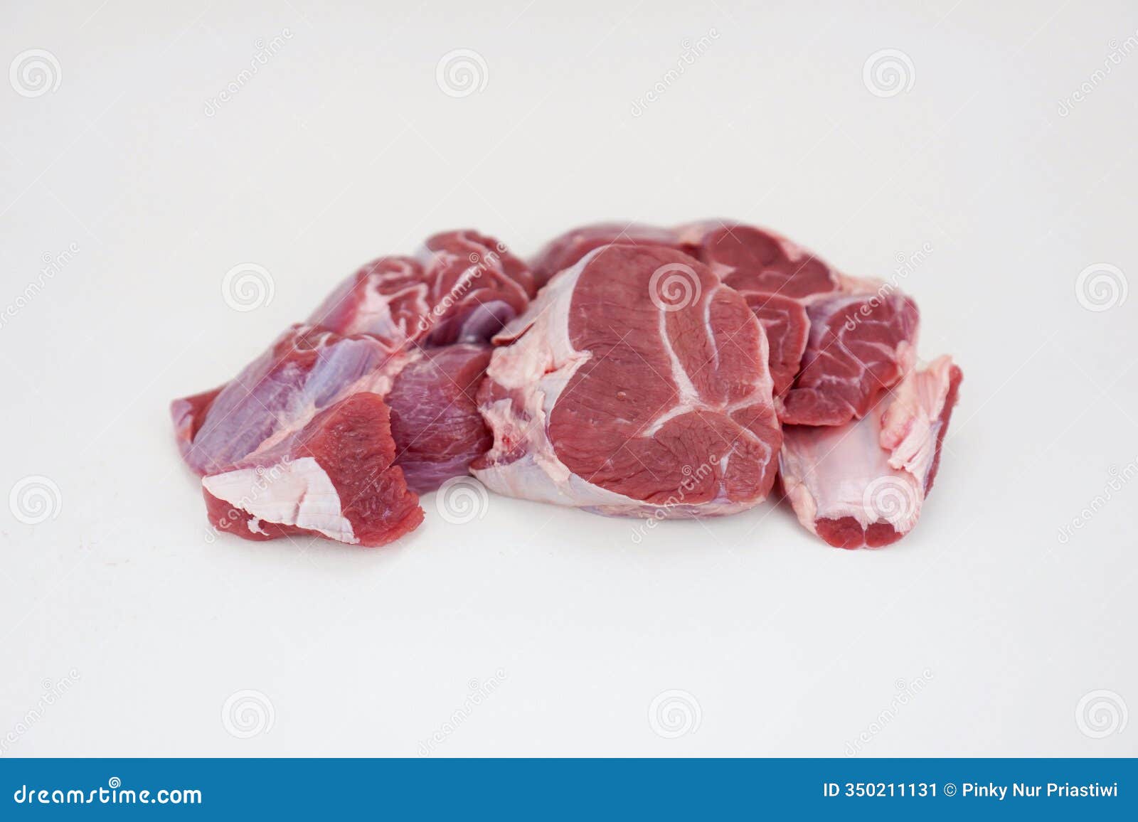 Raw Beef Shank Isolated on White Background Stock Image - Image of ...