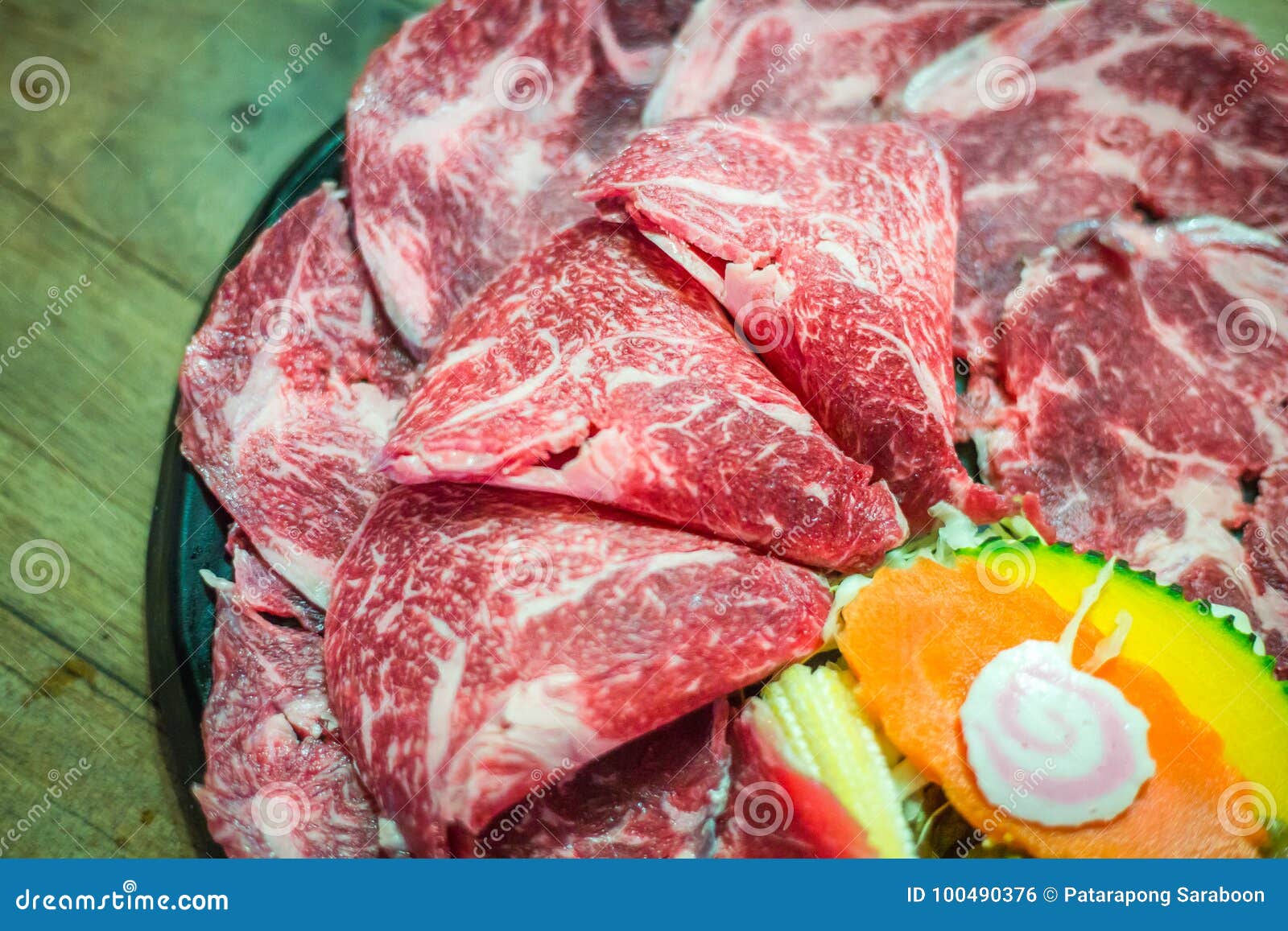 Raw beef slice for BBQ stock photo. Image of cook, celebration - 100490376