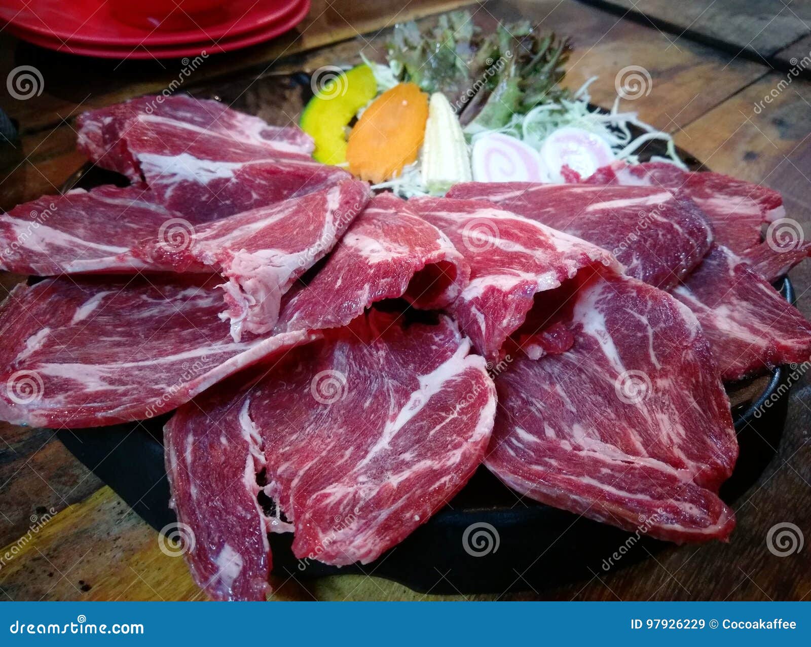 Raw beef slice. stock image. Image of food, freshfood - 97926229