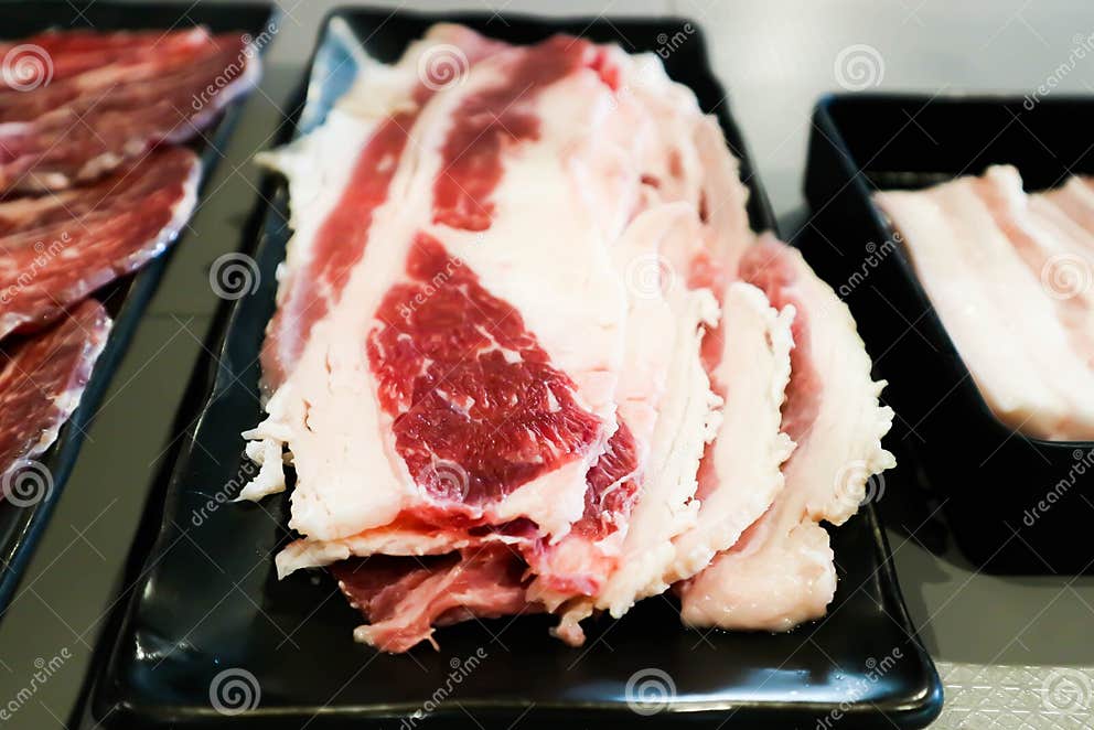 Raw Beef , Sliced Beef or Beef for Cook Stock Image - Image of beef ...