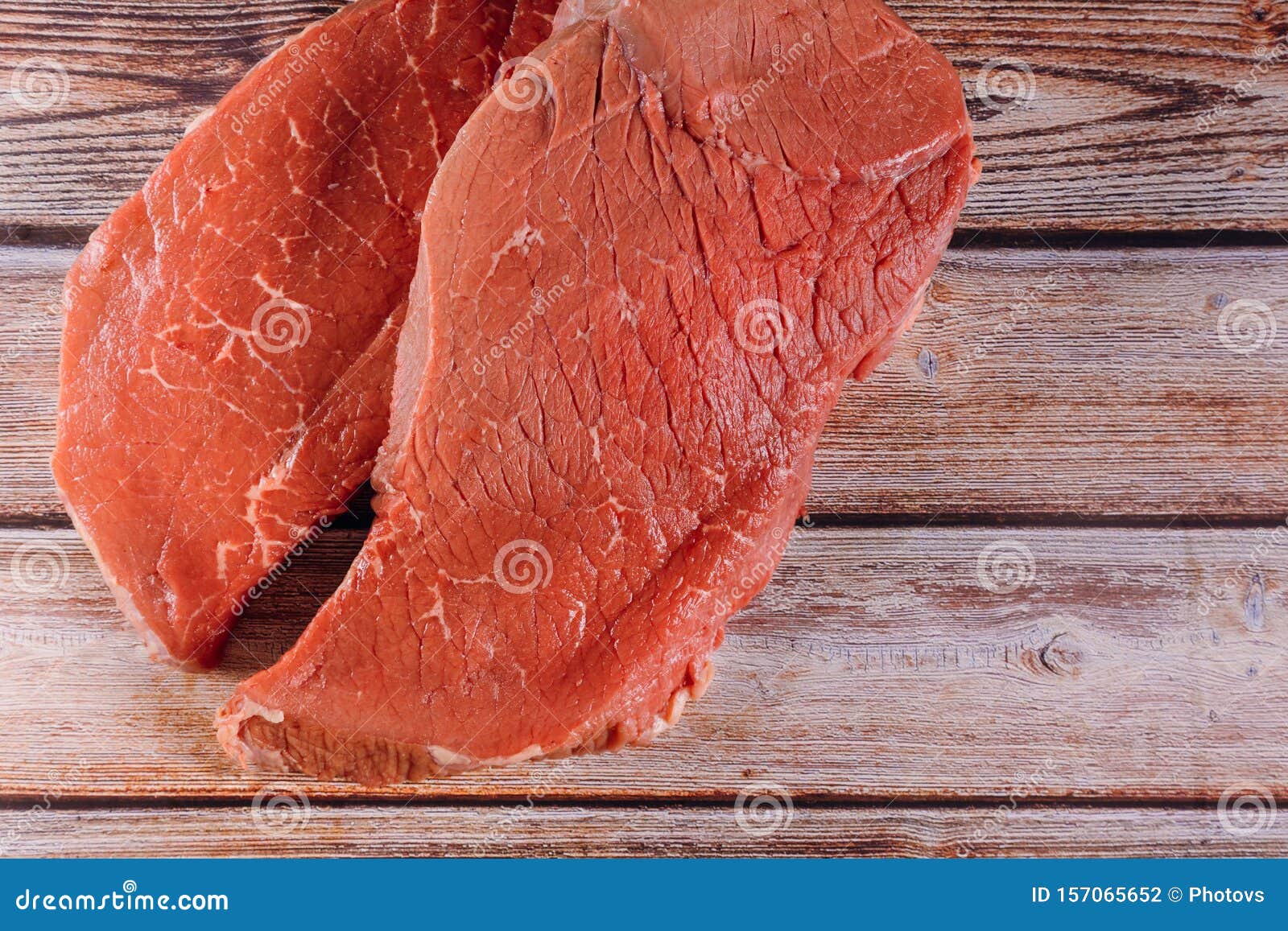 Raw Beef Steak Texture Close Up Wooden Background Stock Photo - Image ...