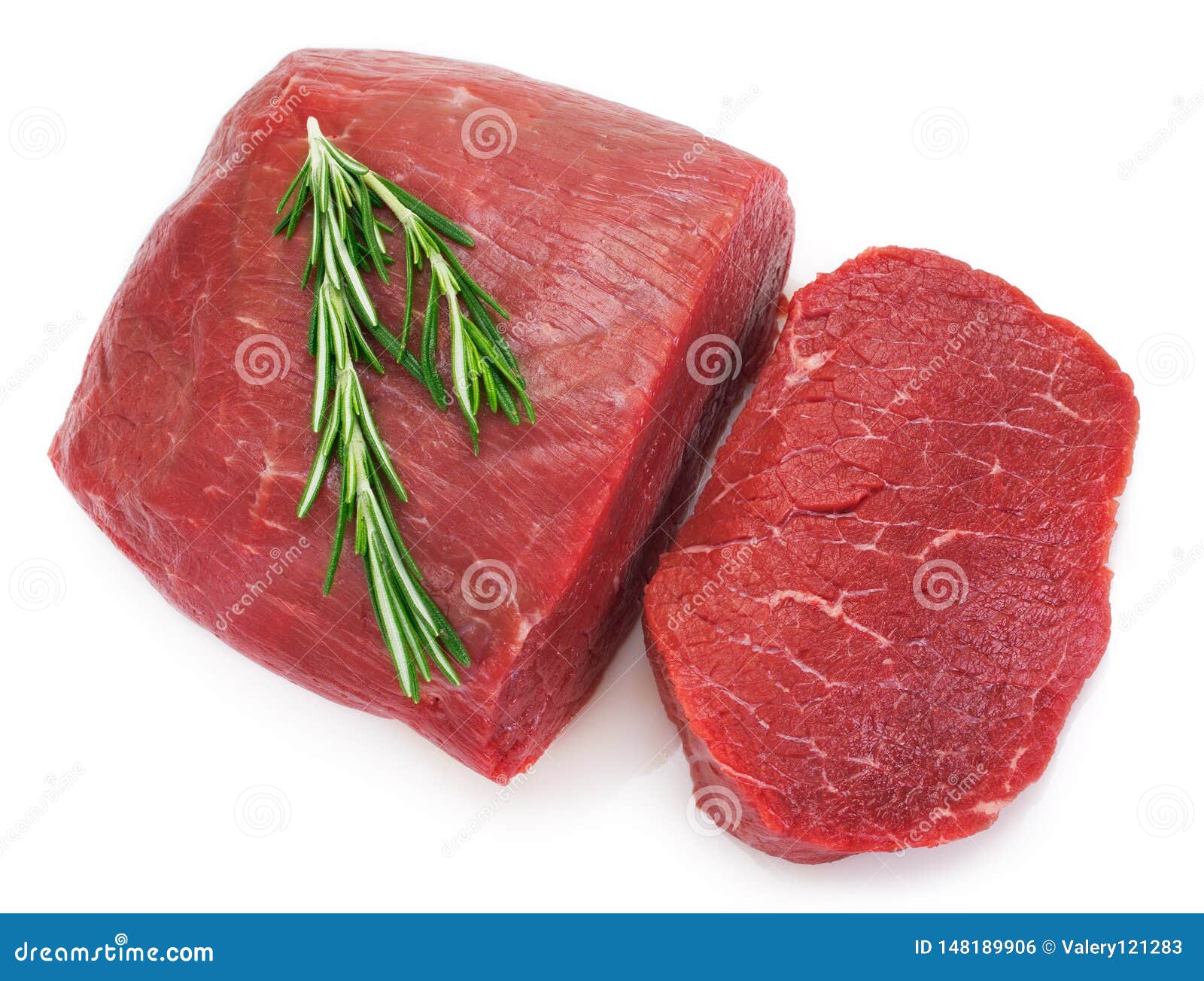 Raw Beef on White Background Stock Photo - Image of meal, food: 148189906