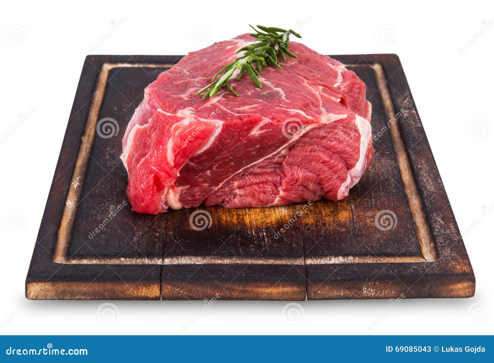 Raw Beef on White Background Stock Image - Image of barbecue, meal ...