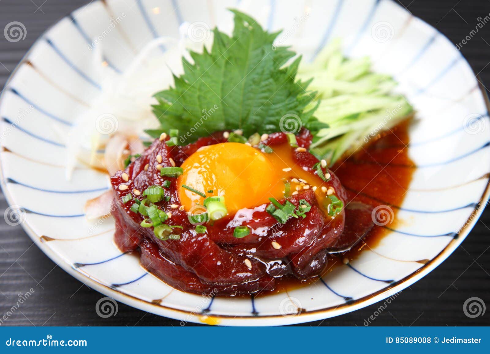 Raw Beef Yukhoe stock photo. Image of culinary, delicious - 85089008