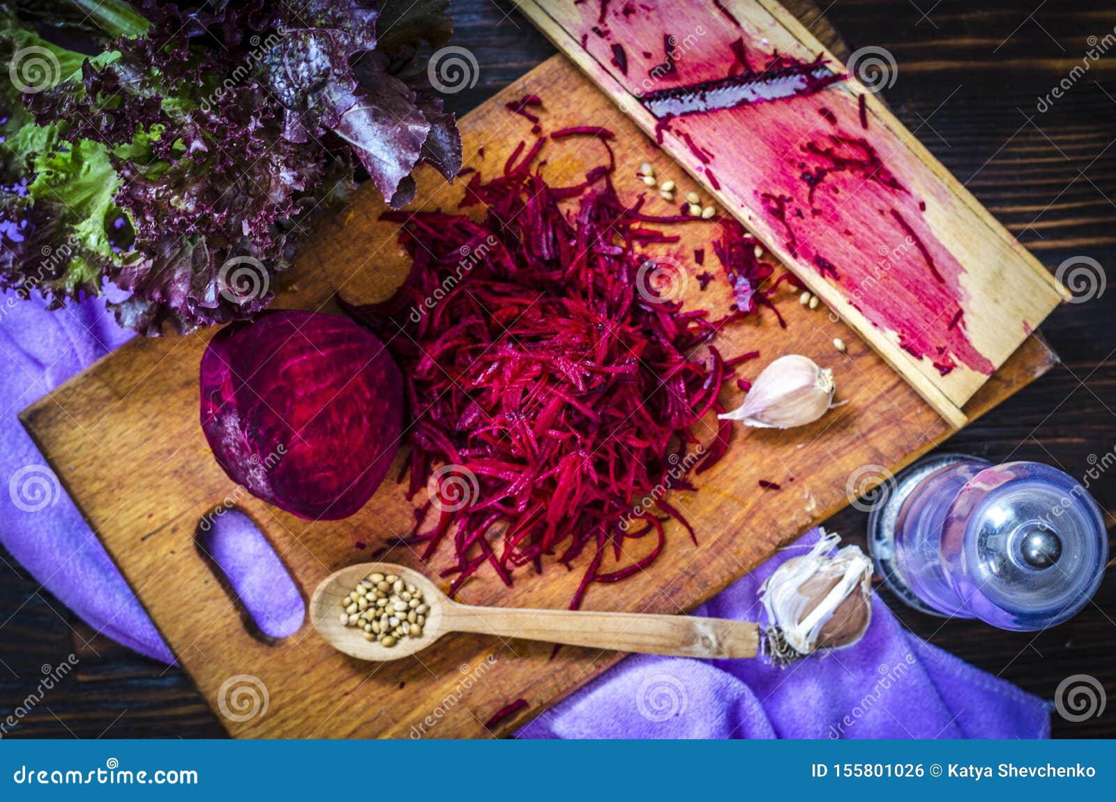 Raw beetroot grated stock photo. Image of lunch, juicy - 155801026