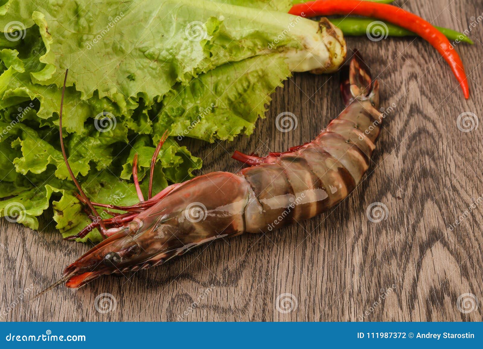 Raw big tiger prawn stock photo. Image of prawn, black - 111987372