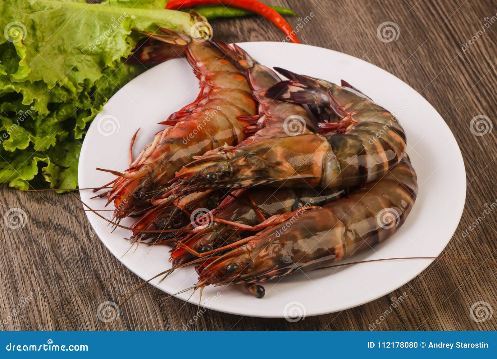 Raw big tiger prawn stock photo. Image of fresh, meal - 112178080