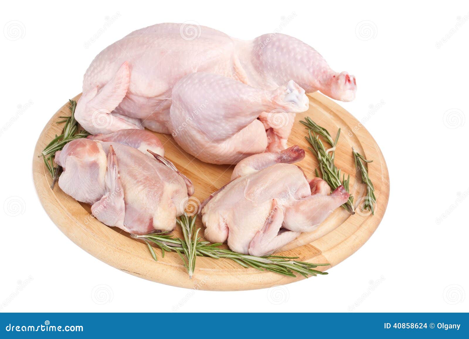 Raw Birds on Cutting Board stock photo. Image of cuisine - 40858624
