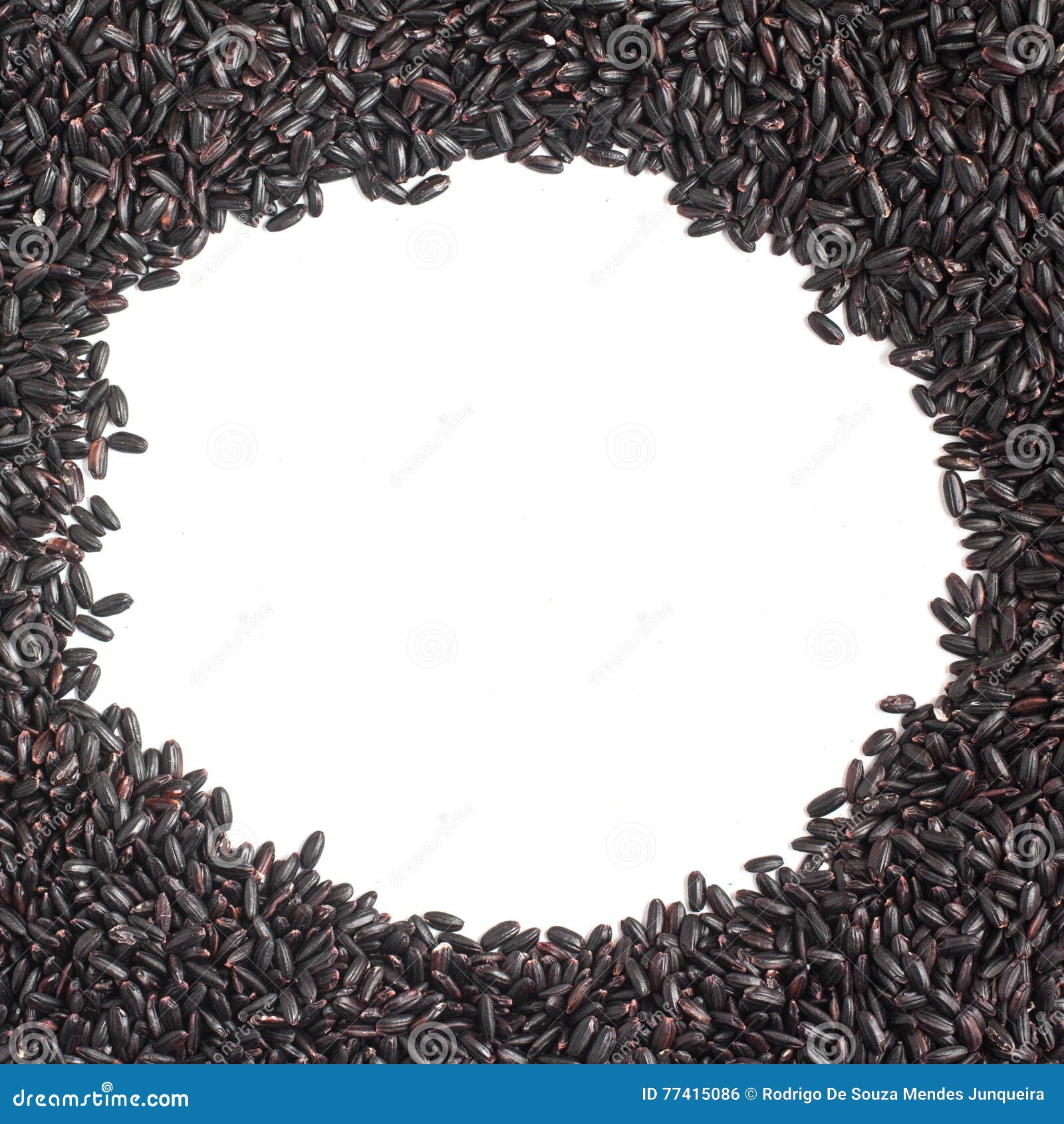 Raw Black Rice frame stock photo. Image of ingredient - 77415086