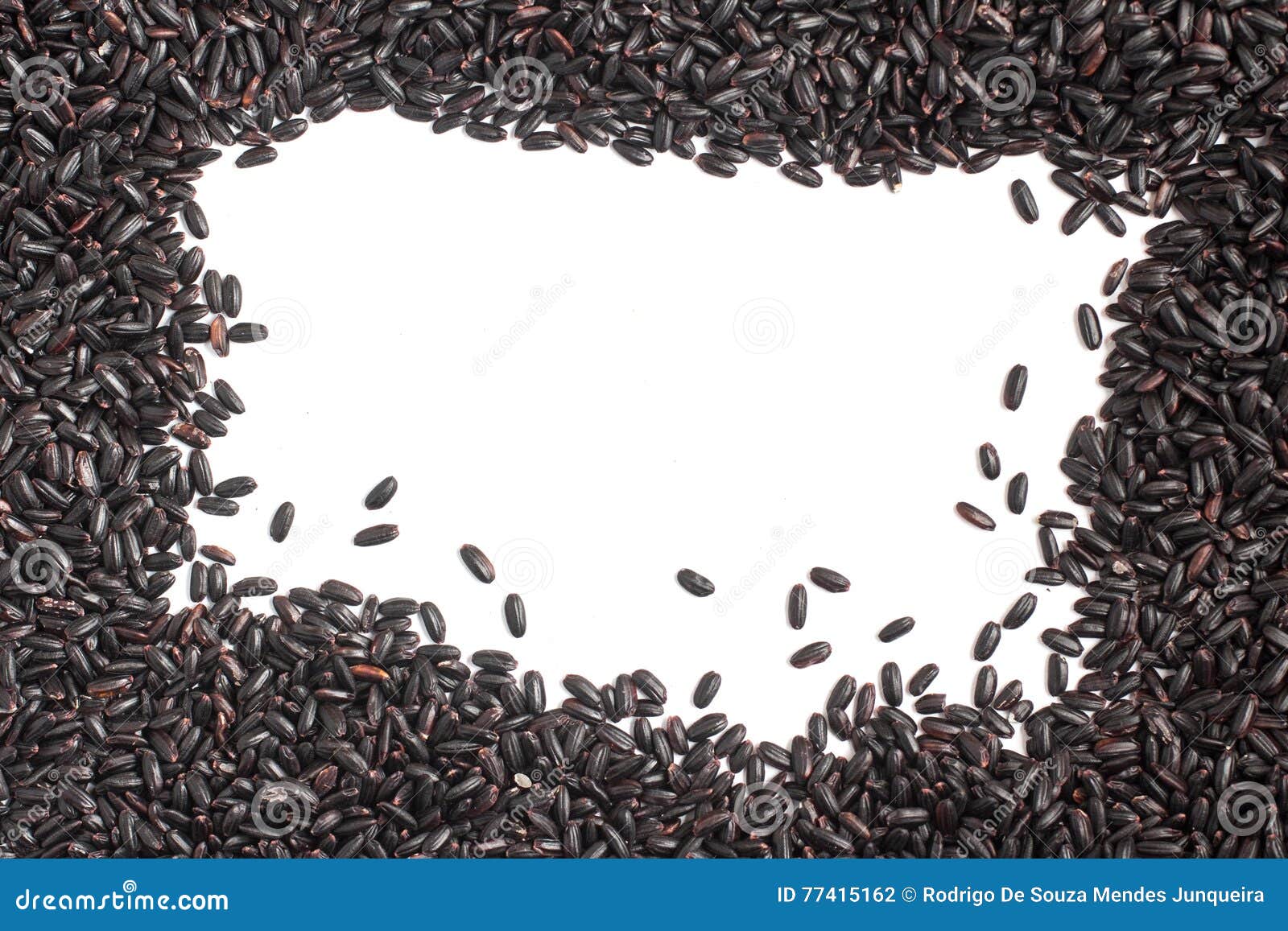 Raw Black Rice frame stock photo. Image of rice, vegetarian - 77415162