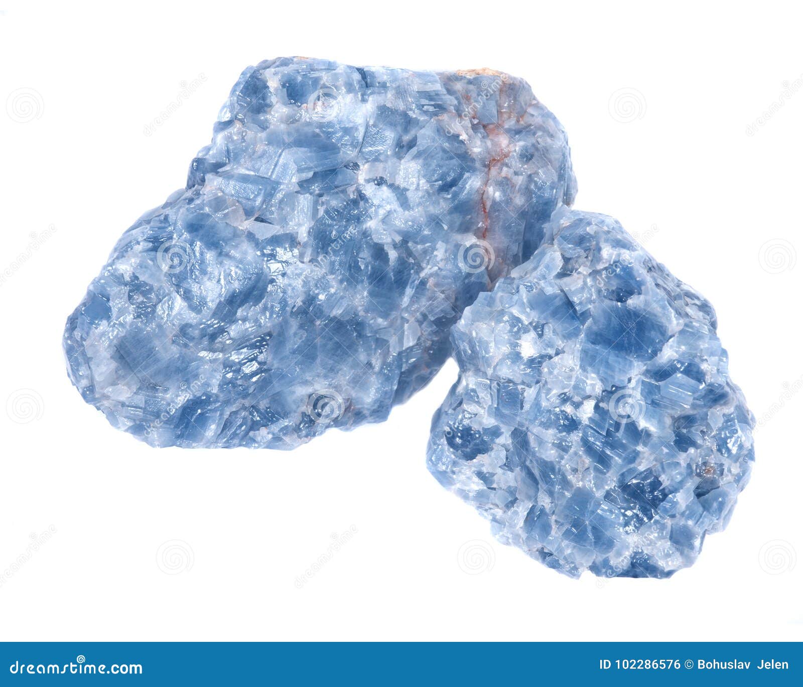 Raw blue calcite clusters stock photo. Image of beautiful - 102286576