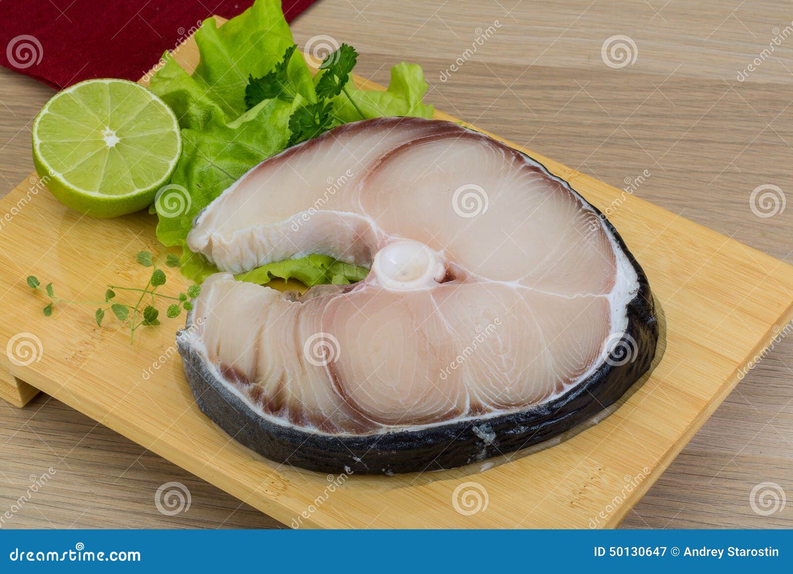 Raw blue shark steak stock image. Image of barramundi - 50130647