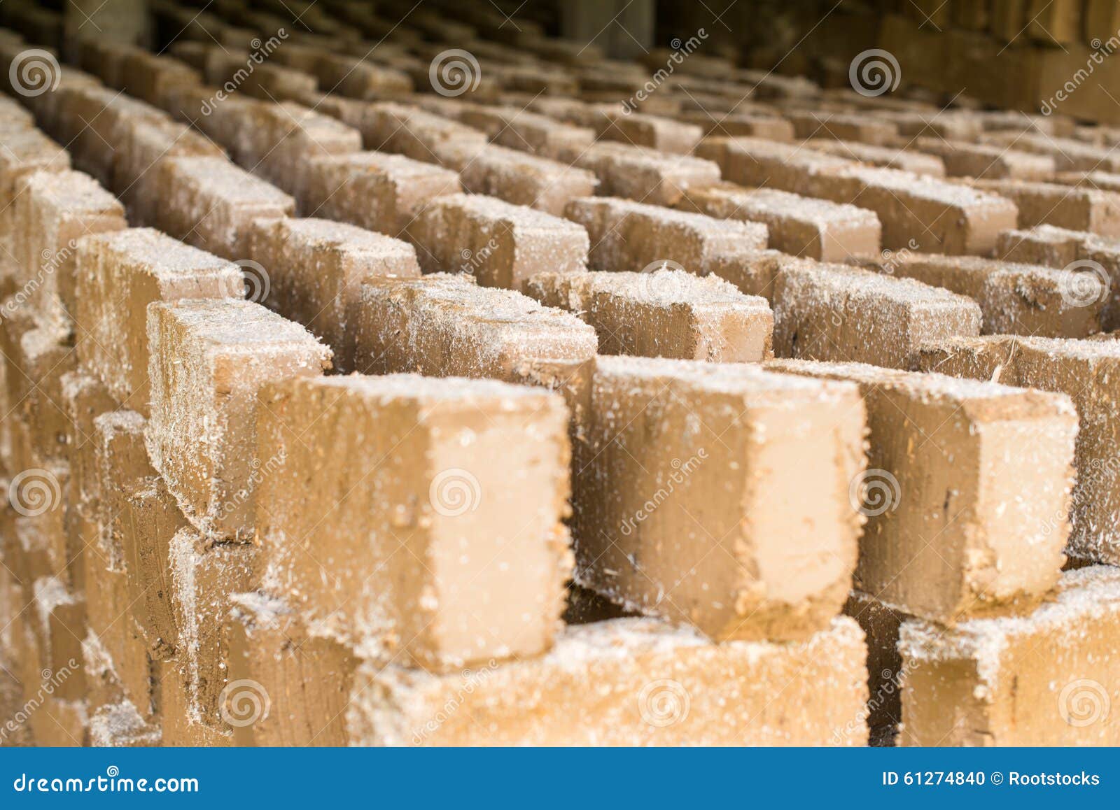 Raw Bricks Drying in the Open Air Stock Photo - Image of industry ...