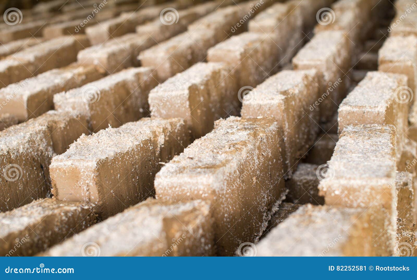 Raw Bricks Drying in the Open Air Stock Image - Image of pile ...