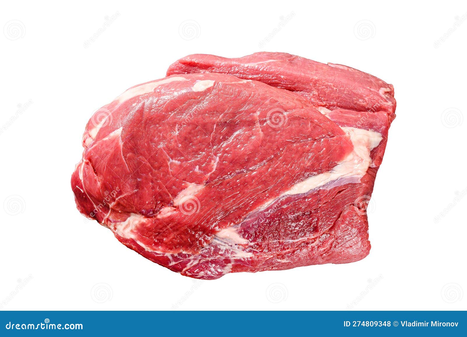 Raw Brisket Beef Cut. Black Angus Beef. Isolated on White Background ...