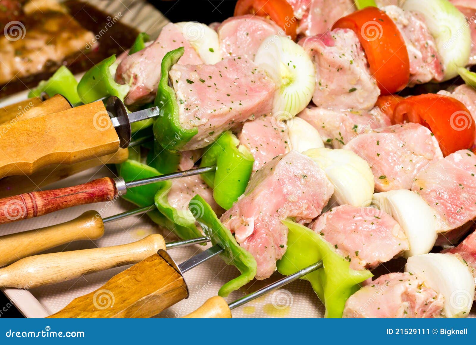 Raw Brochettes stock image. Image of cooked, diet, poultry - 21529111