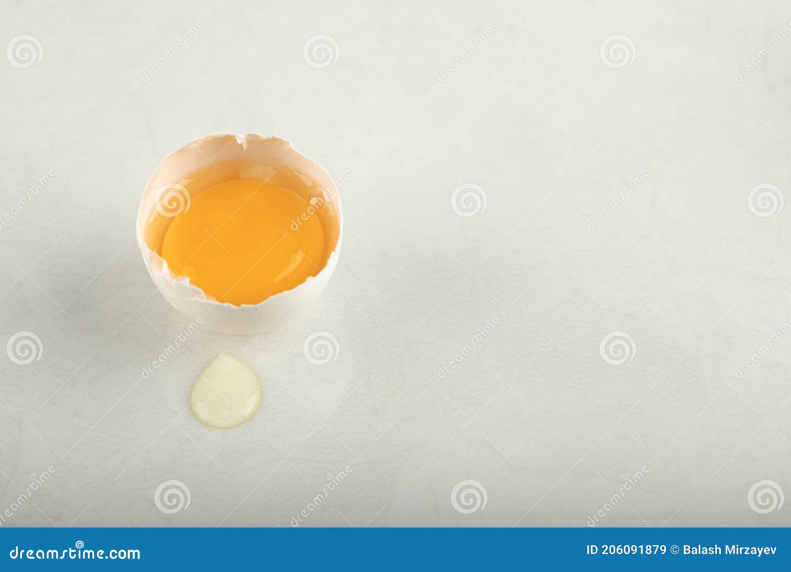 Raw Broken Egg on White Background Stock Image - Image of natural ...