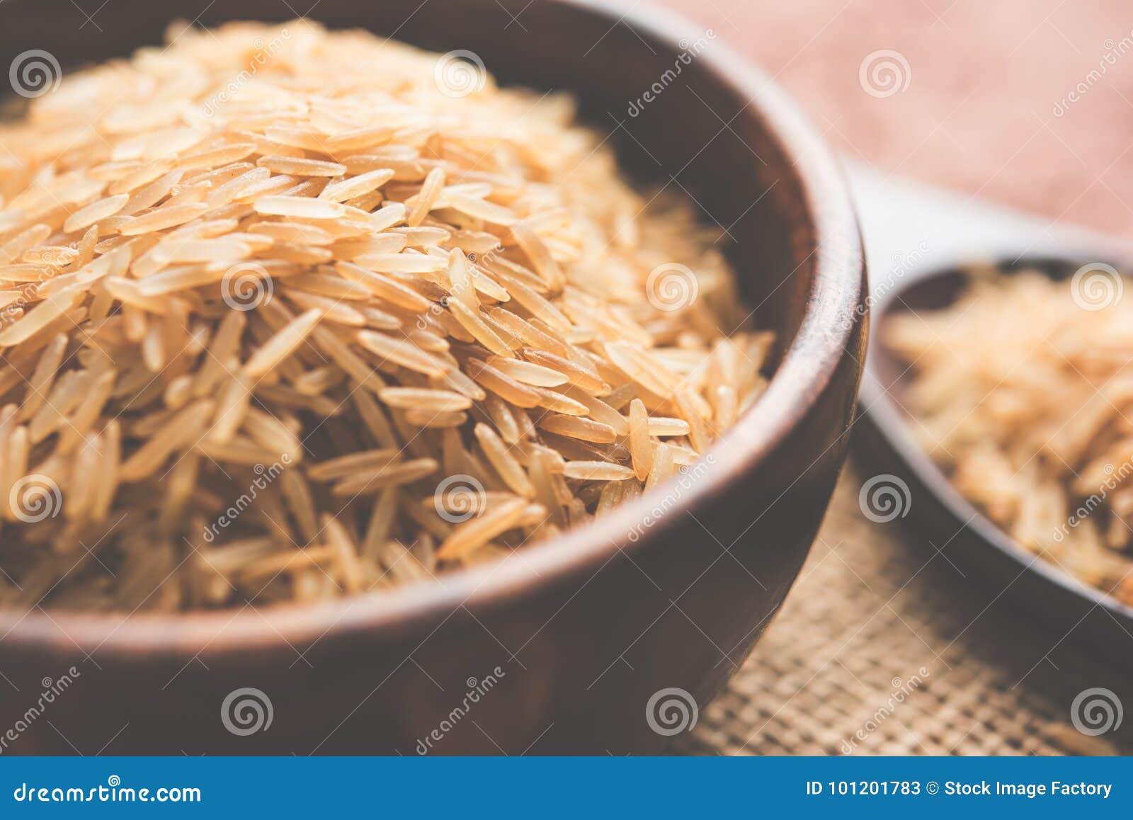 Raw brown basmati rice stock image. Image of diet, closeup - 101201783