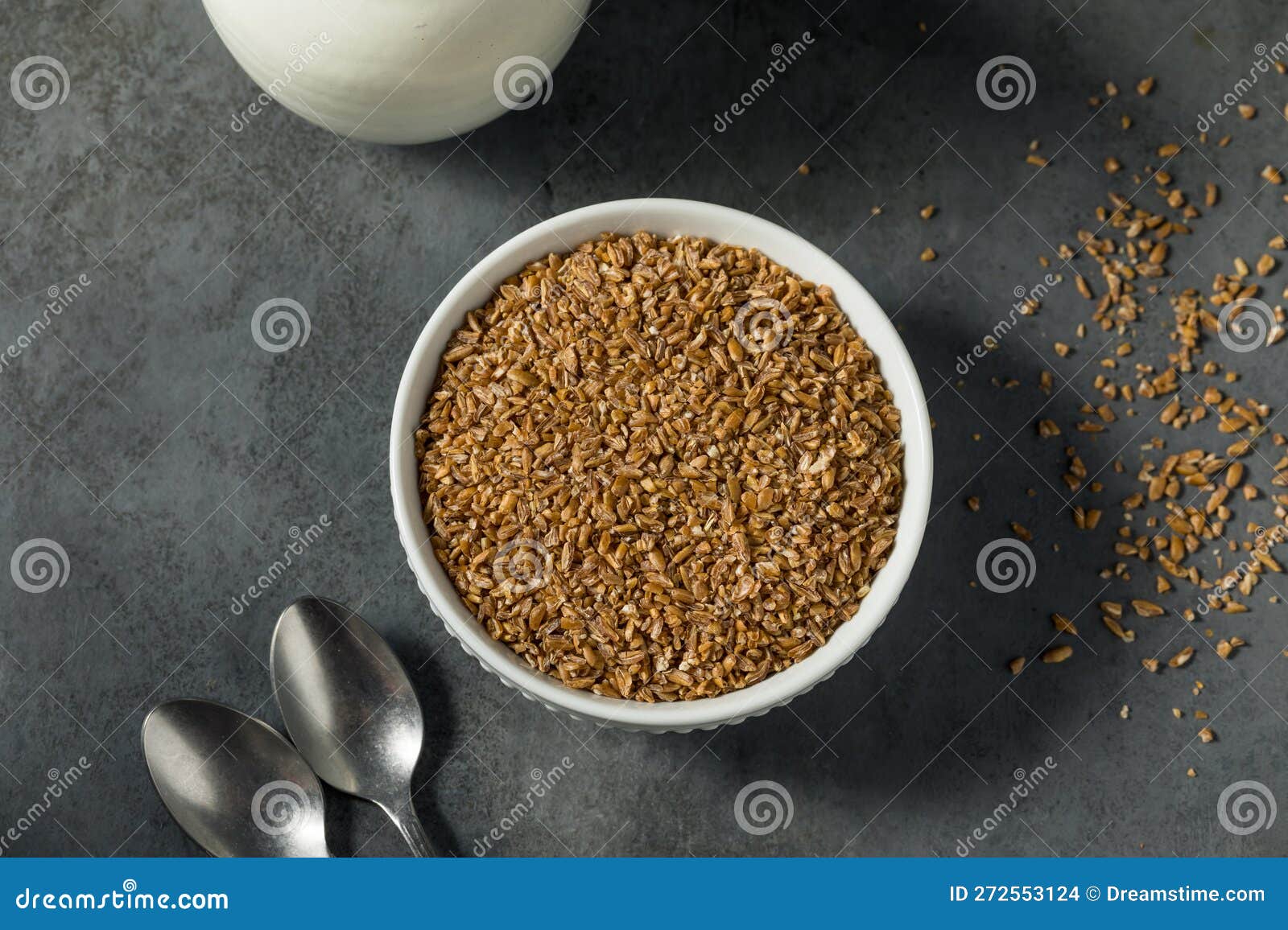 Raw Brown Organic Bulgar Wheat Stock Photo - Image of bulghur, grain ...