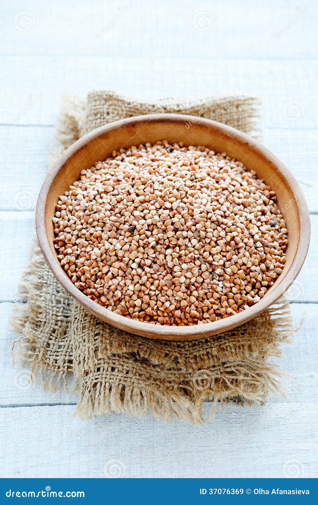 Raw Buckwheat in a Ceramic Bowl Stock Image - Image of seed, buckwheat ...