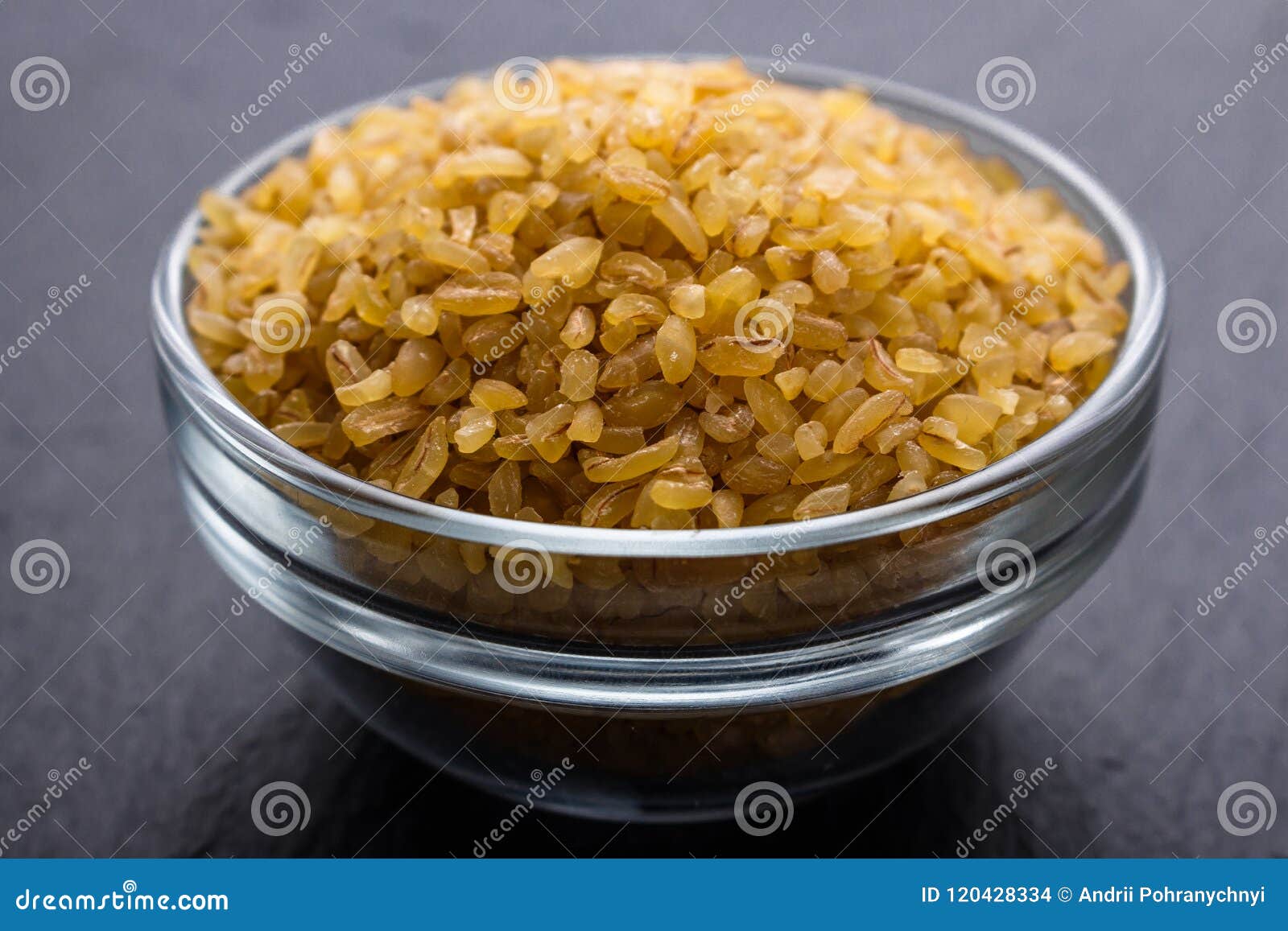 Raw Bulgur on a Dark Stone Background Stock Photo - Image of seed ...