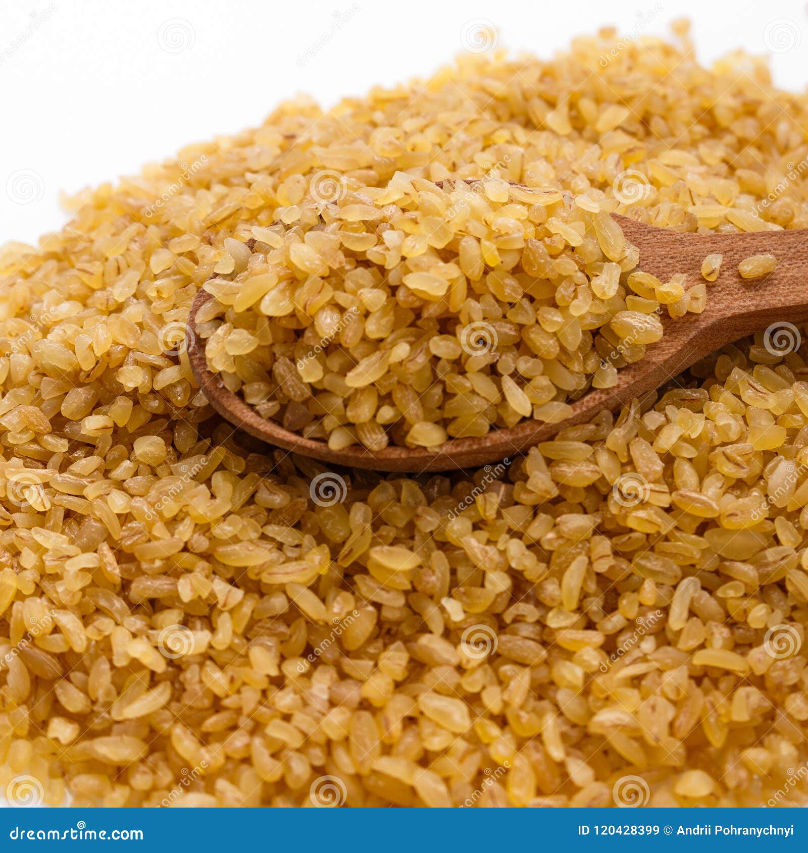 Raw Bulgur on a White Acrylic Background Stock Image - Image of closeup ...
