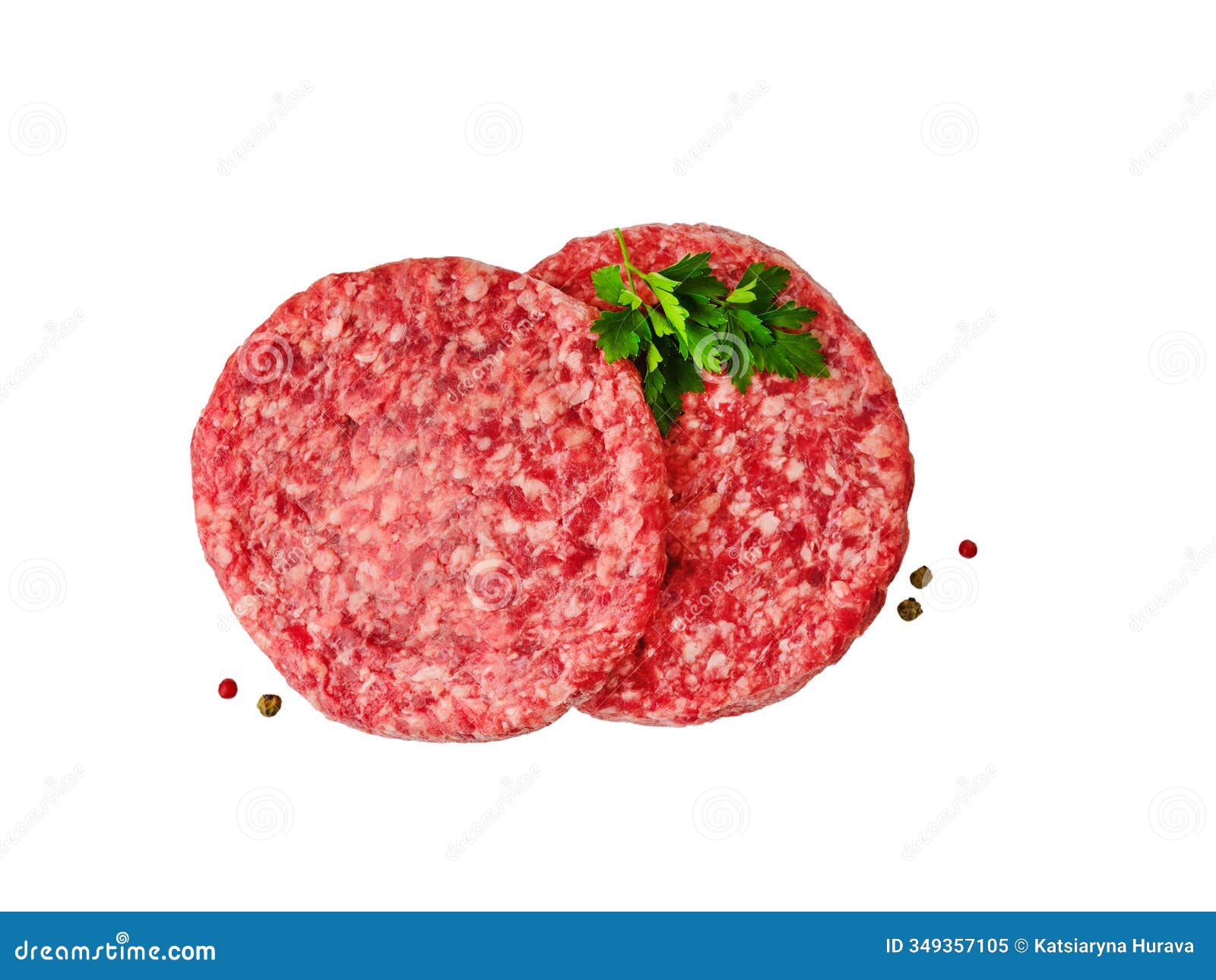 Raw Burger Patty. Stack of Fresh Raw Burger Patty or Ground Beef Meat ...