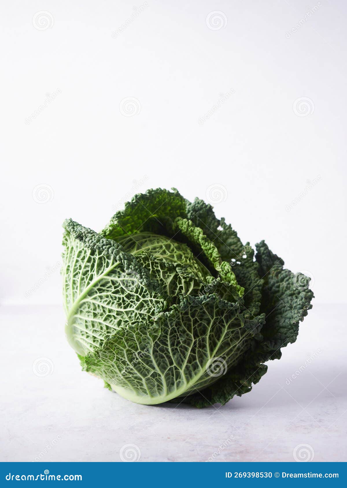 Raw Cabbage with Open Leaves Isolated Stock Photo - Image of flavour ...