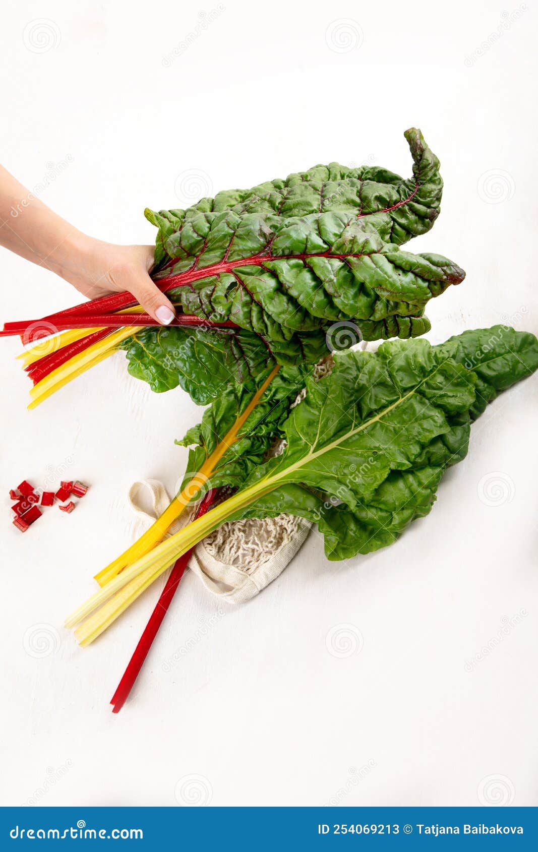 Raw Chard on Light Background Stock Image - Image of vegetarian ...