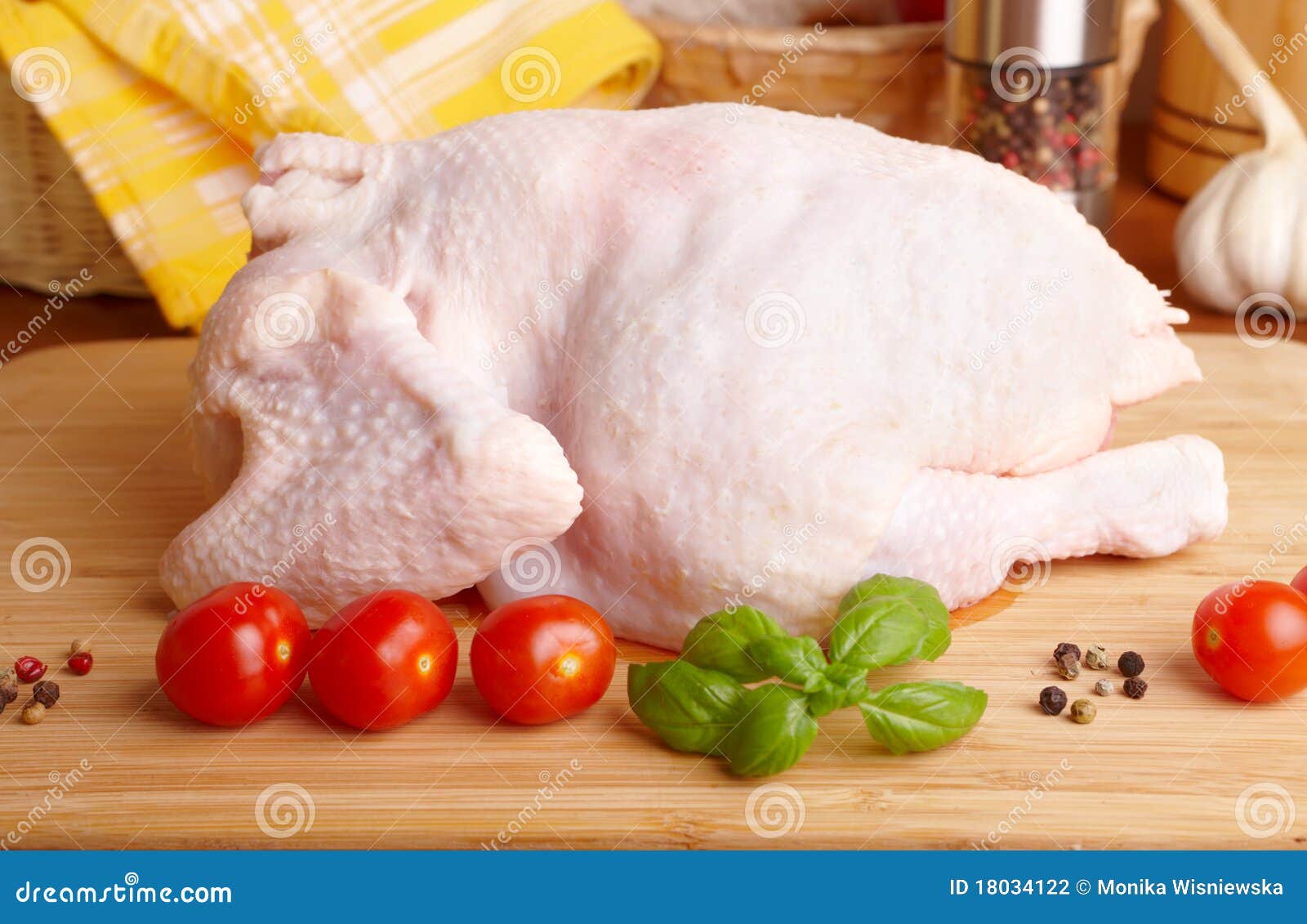 Raw chicken stock photo. Image of meal, tomatoes, broiler - 18034122