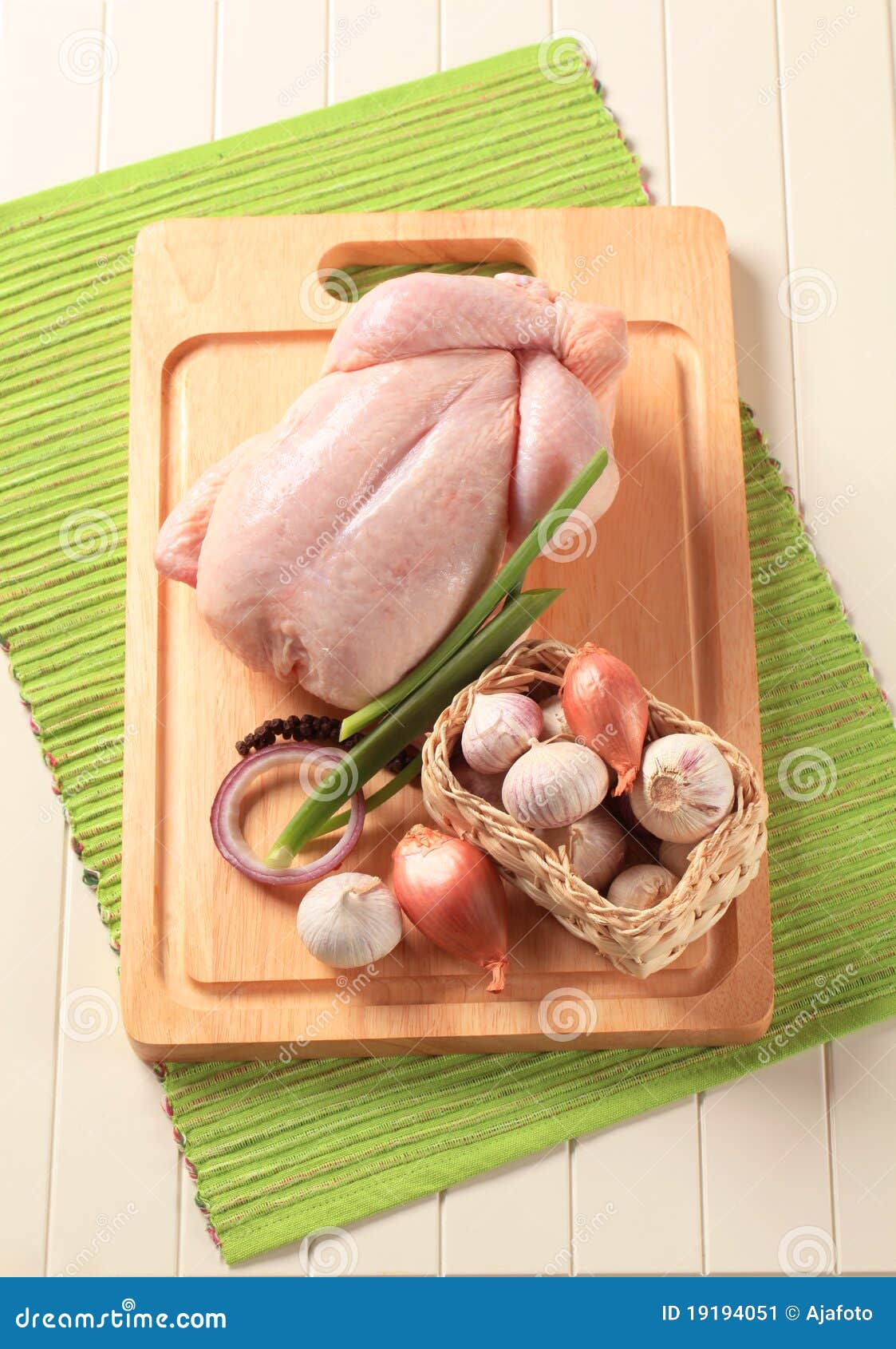 Raw chicken stock image. Image of life, onion, cloth - 19194051