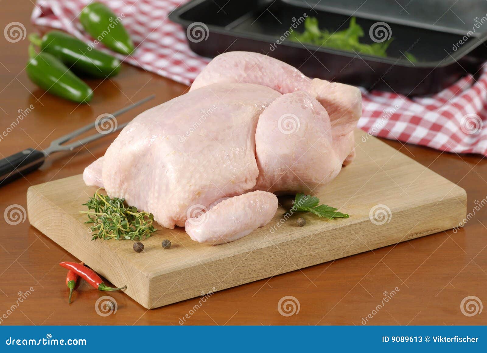 Raw chicken stock image. Image of broiler, dinner, green - 9089613