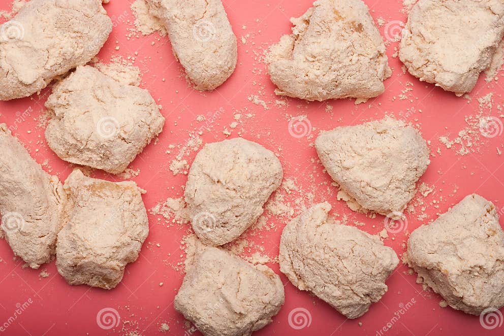 Raw chicken breaded stock image. Image of uncooked, homemade - 32938049