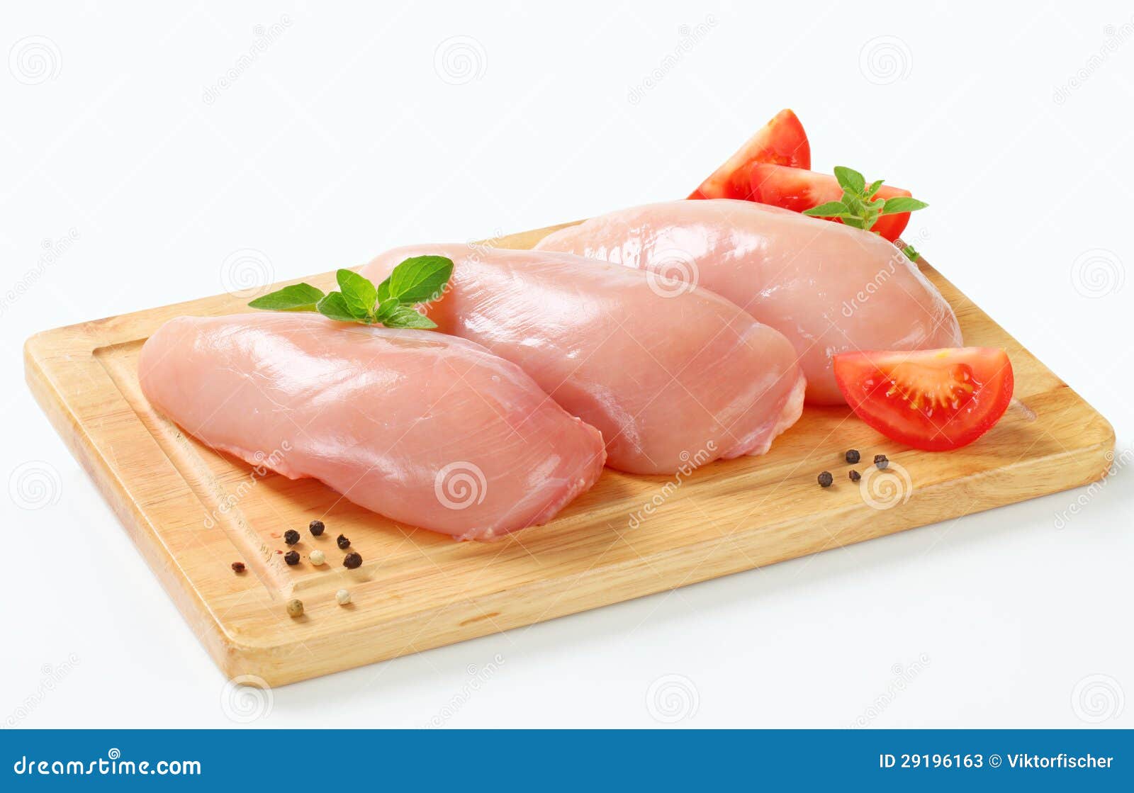 Raw chicken breast fillets stock image. Image of board - 29196163