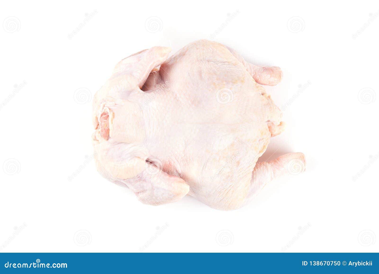 Raw Chicken Carcass on White Stock Photo - Image of freshness ...