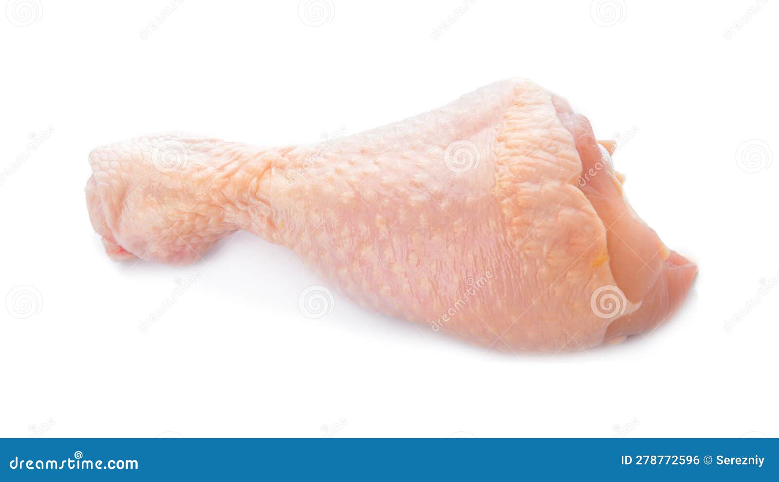 Raw Chicken Drumstick on White Background Stock Photo - Image of ...