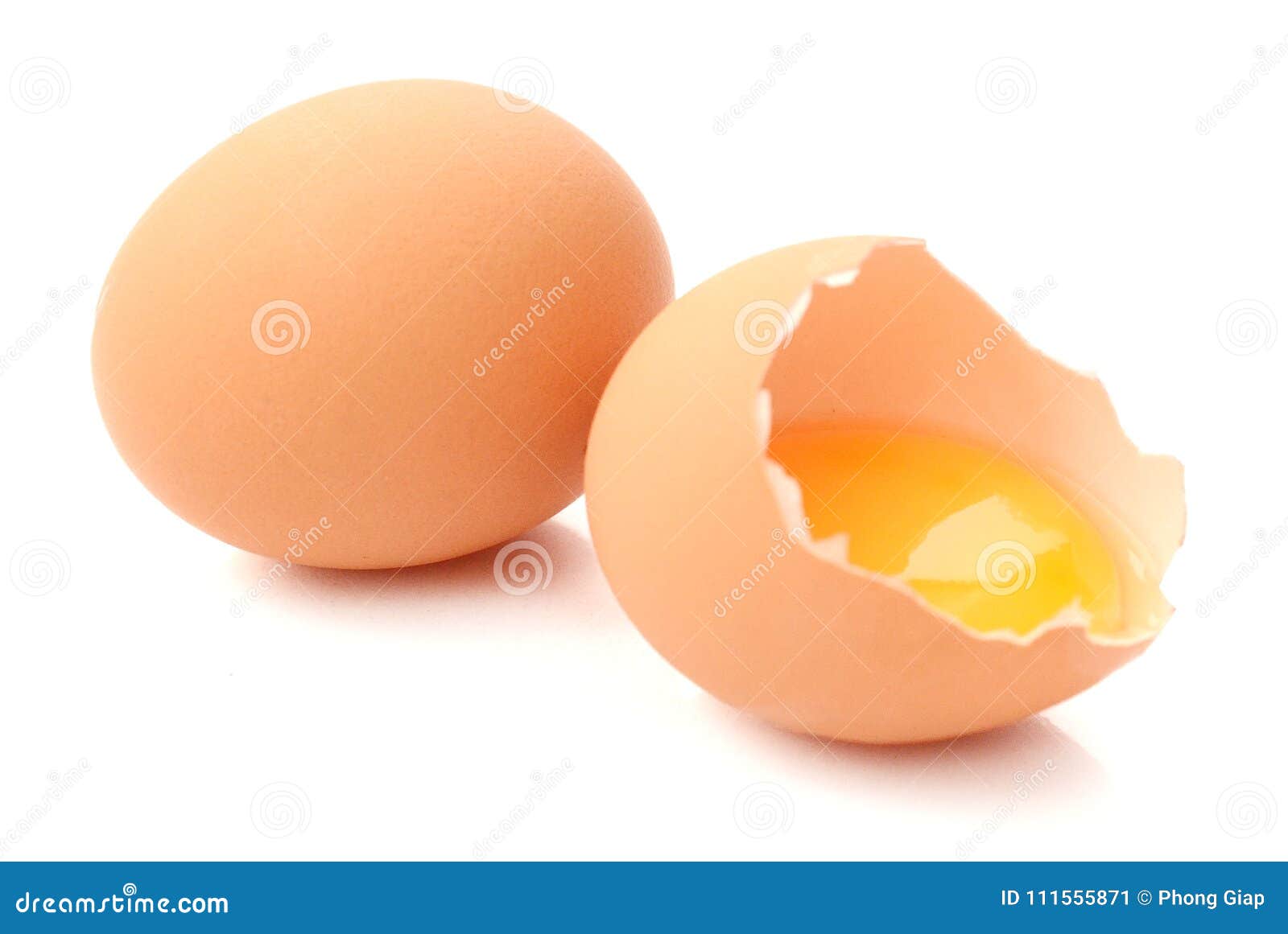 Chicken egg with yolk stock image. Image of yolk, high - 111555871