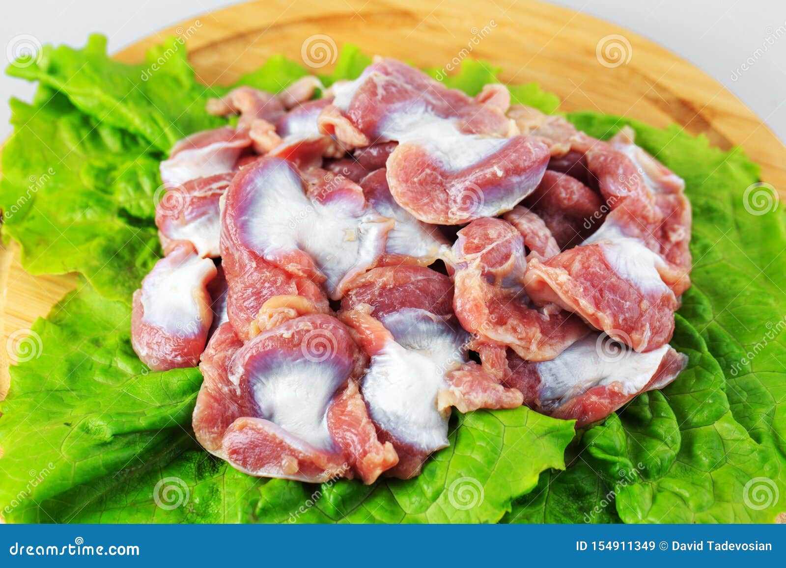 Raw Chicken Gizzards on a White Background. Stock Image - Image of ...