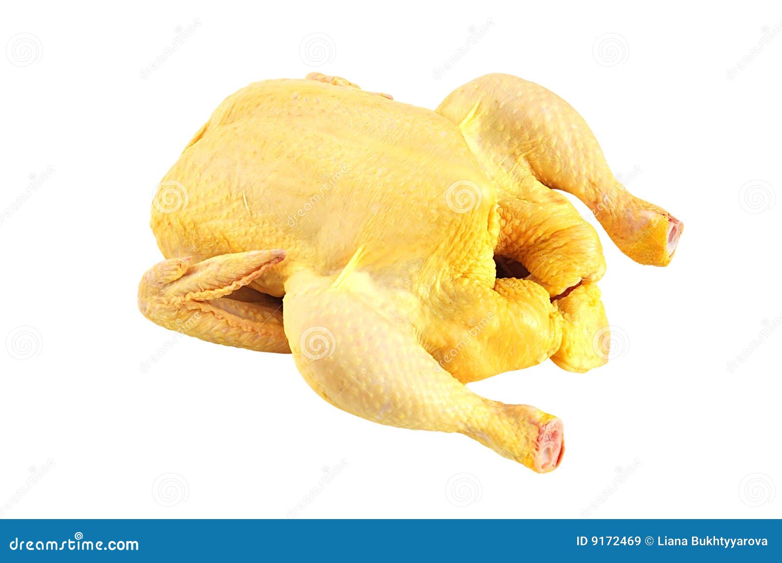 Raw Chicken Isolated Over White. Stock Image - Image of single, flank ...
