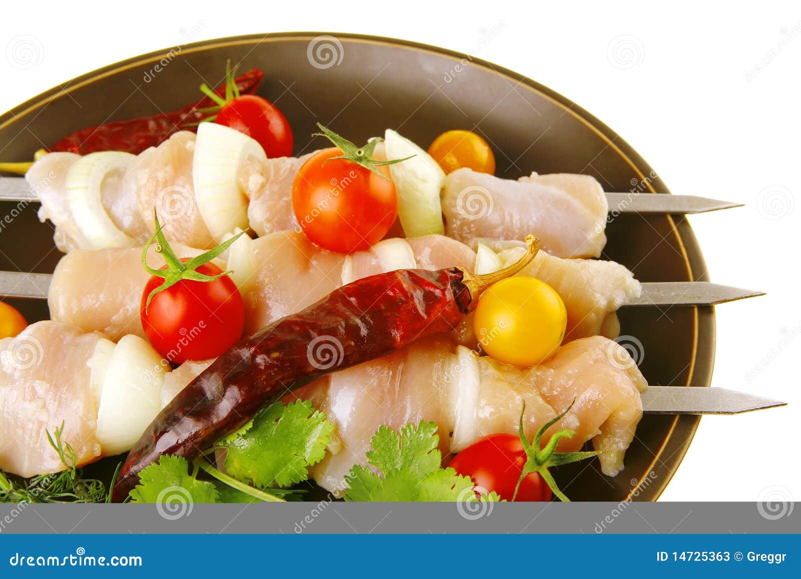 Raw chicken kebabs stock image. Image of healthy, meal - 14725363