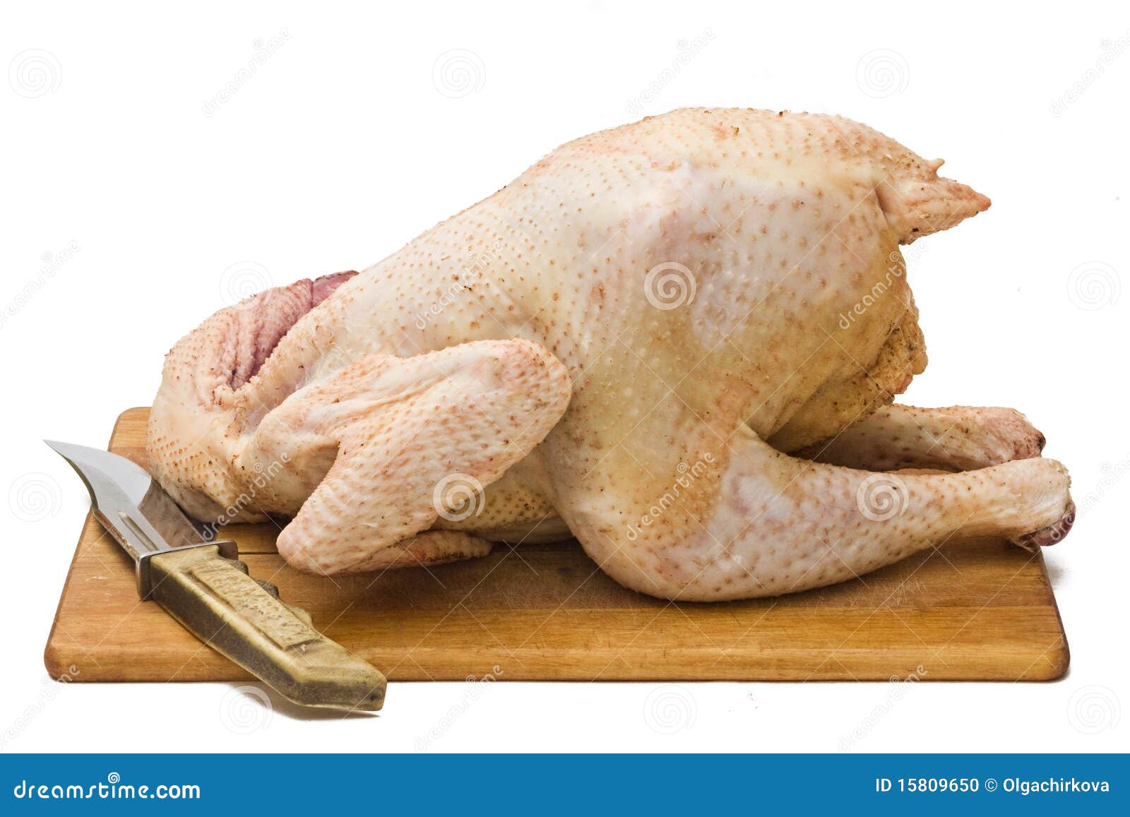 Raw chicken and knife stock photo. Image of meal, broiler - 15809650