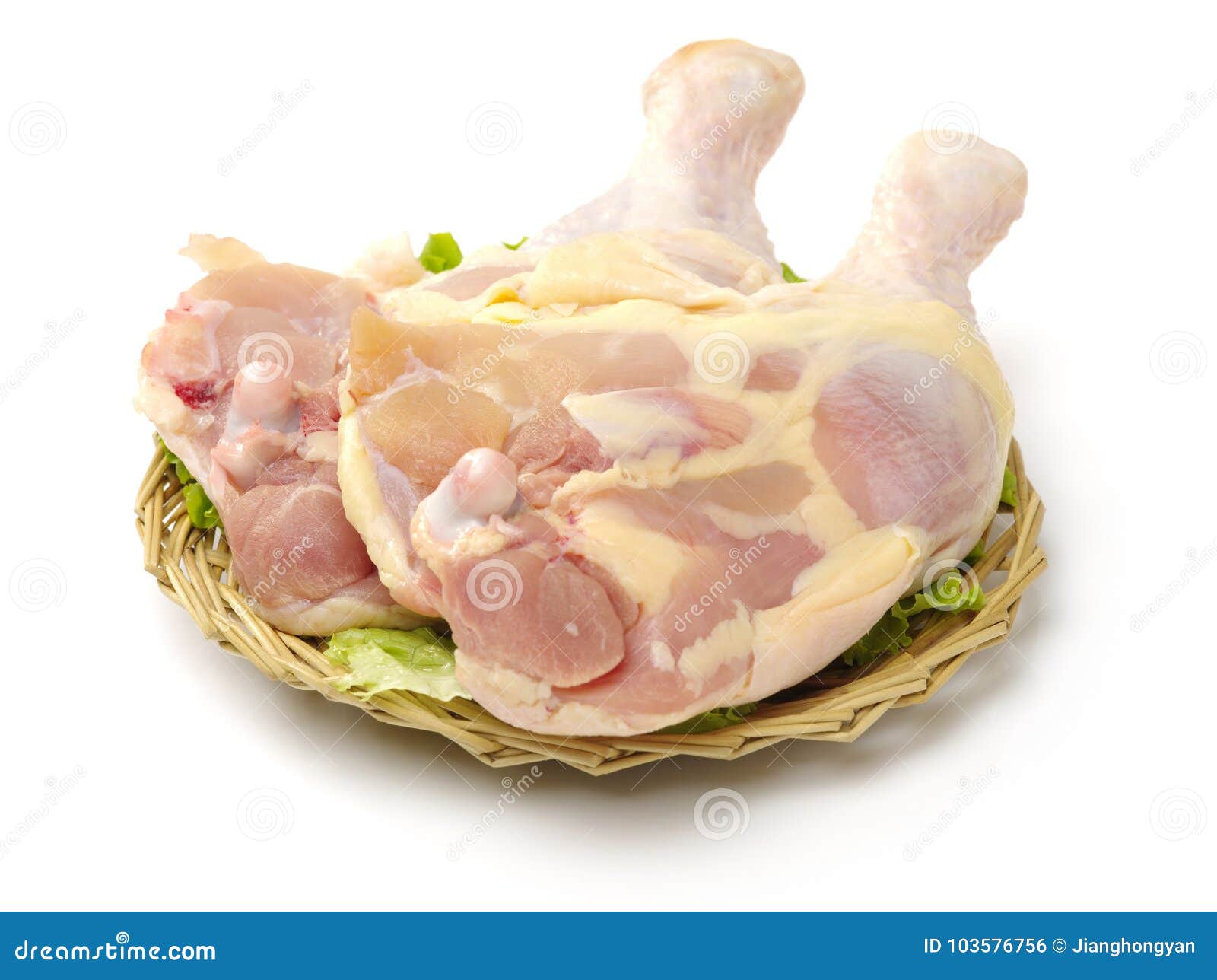 Raw chicken leg stock photo. Image of cutting, dinner - 103576756